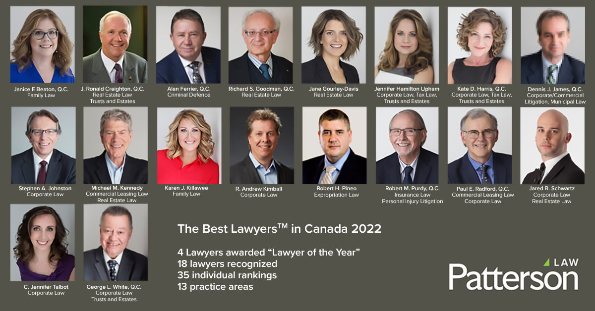 Best Lawyers in Canada 2022 recognizes Patterson Law | Patterson Law LLP