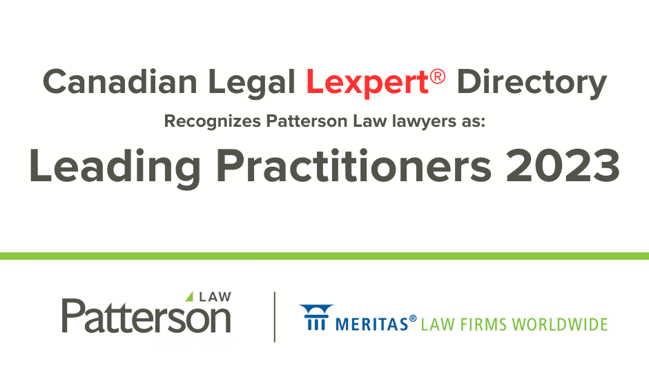 Lexpert Recognizes Patterson Law Lawyers 2023 | Patterson Law